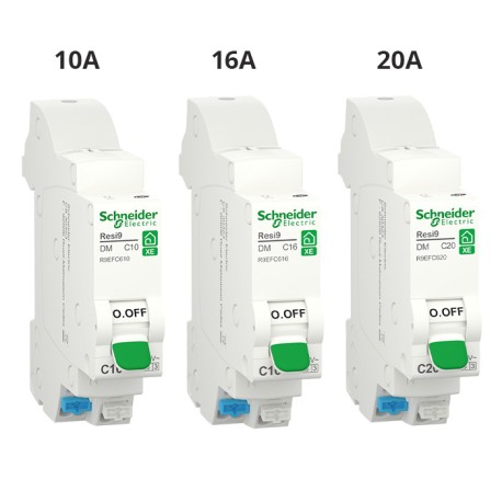 Schneider - Resi9 XE - Lot de 36 Disjoncteurs 10A / 16A / 20A - 1P+N ...