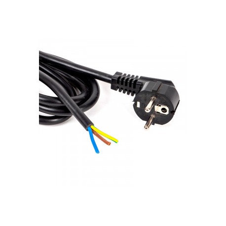 Ohmtec - Cordon alimentation noir 3m avec câble de 3G1.5mm2 avec fiche ...