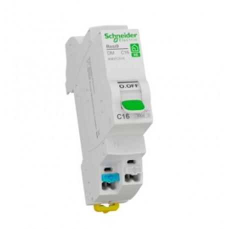 Schneider - Resi9 XE - Disjoncteur modulaire - 1P+N - 16A - courbe C - embrochable - Réf : R9EFC616