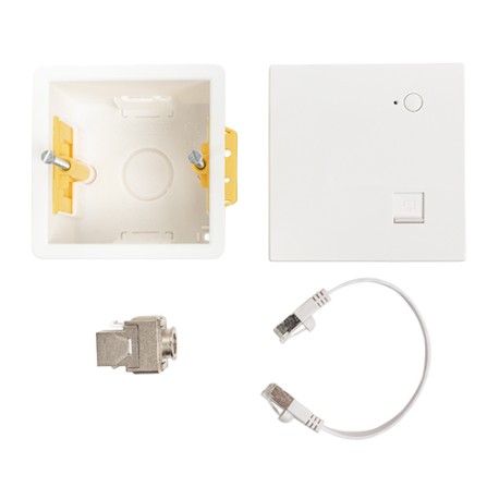 Omelcom - Prise RJ45 + WIFI encastrable - Réf : MO010